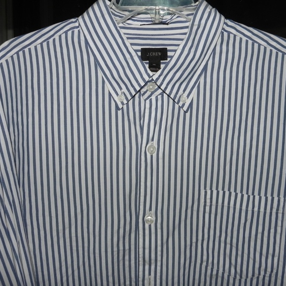 J. Crew | Shirts | Jcrew Mens Button Up Blue And White Xl Slim | Poshmark